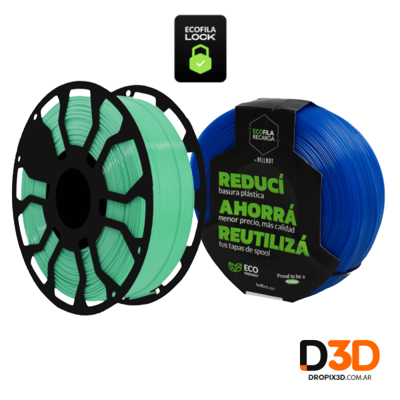 Filamento PLA Hellbot Lock 1kg | Precisión, Colores Vibrantes y Fácil ...